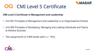 [CMI Level 5] Stirling Wood- OQ Masar Presentation Assessment Workshop.pptx