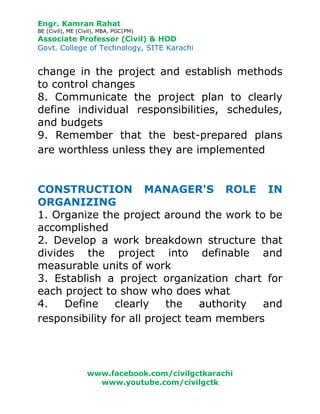 Construction Management Skills for Civil Technologists | PDF