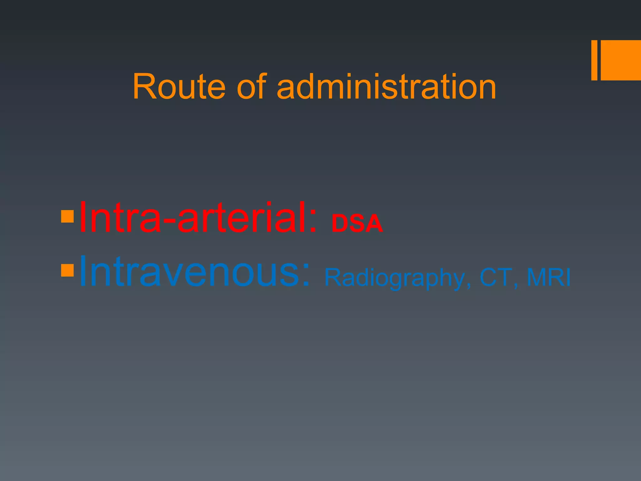 Contrast Agents in Angiography | PPT