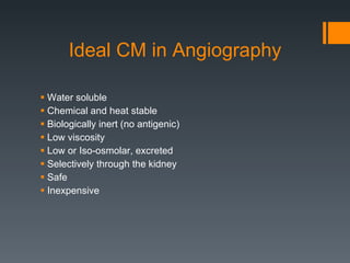 Contrast Agents in Angiography | PPT