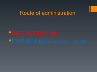 Contrast Agents in Angiography | PPT