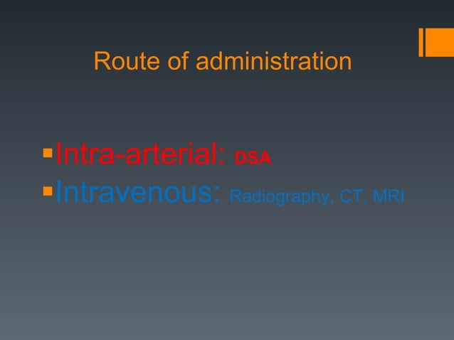 Contrast Agents in Angiography | PPT