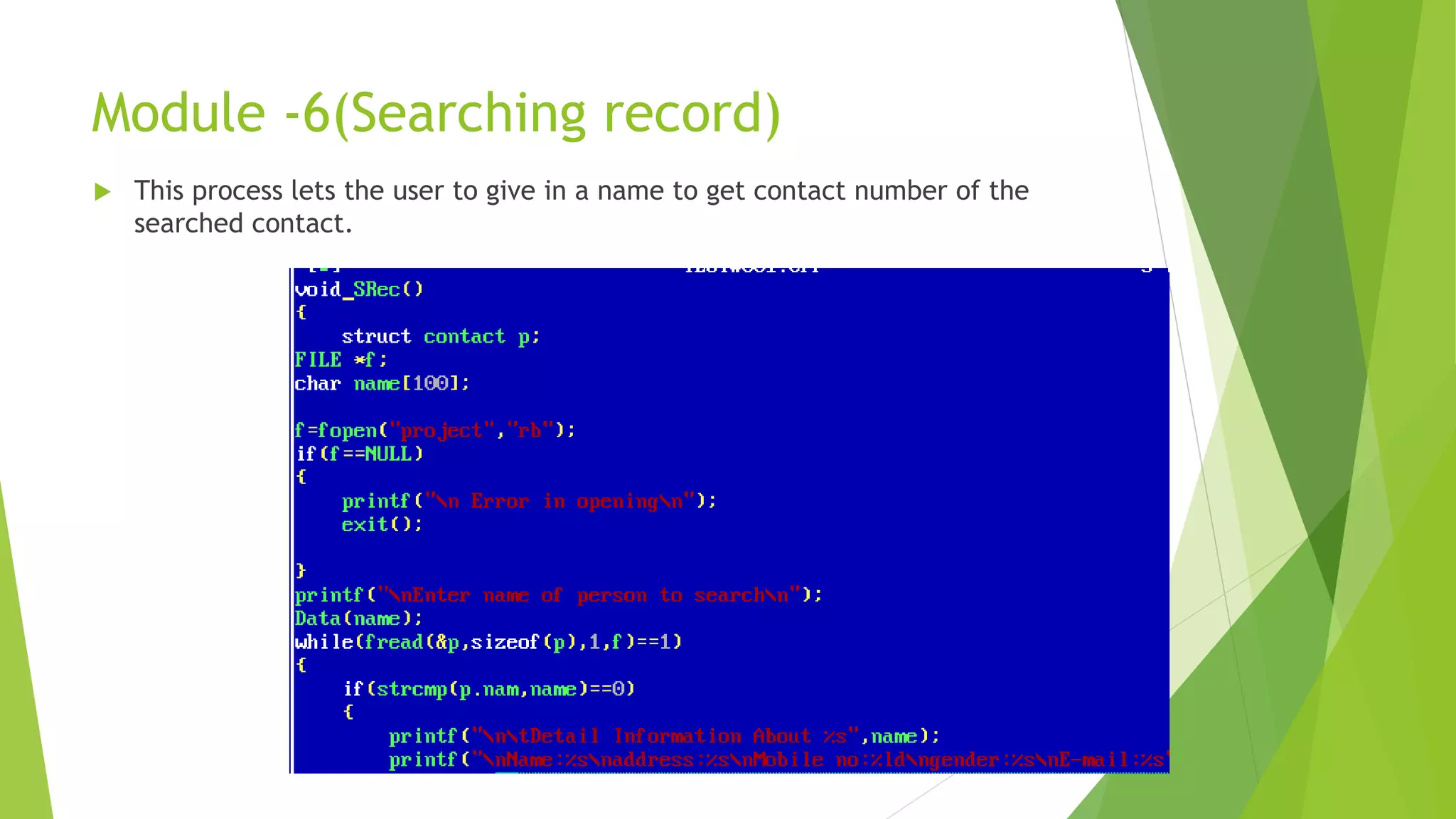 A c program of Phonebook application | PPTX | Computer Software and Applications | Computing