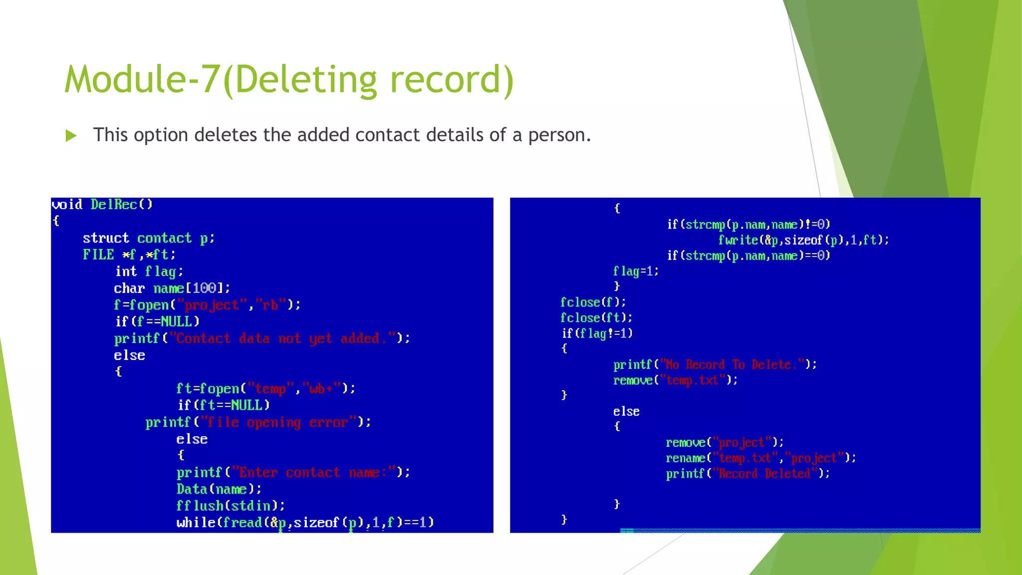 A c program of Phonebook application | PPTX | Computer Software and Applications | Computing
