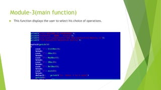A c program of Phonebook application | PPTX