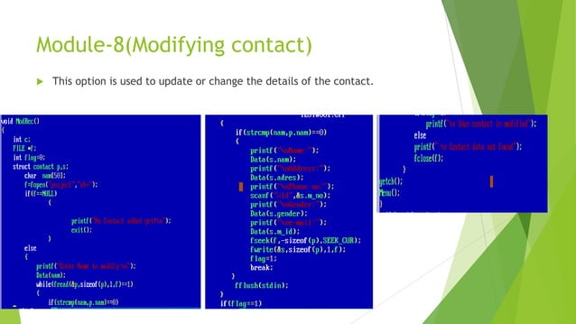 A c program of Phonebook application | PPTX | Computer Software and Applications | Computing