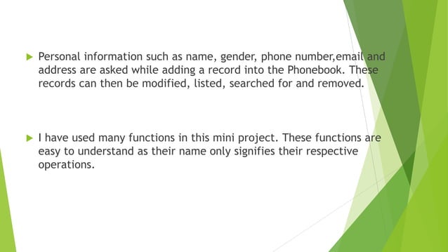 A C Program Of Phonebook Application Pptx Computer Software And Applications Computing 8149