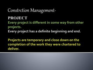Construction Management Introduction ppt | PPTX