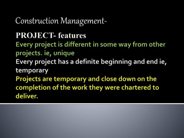 Construction Management introduction ppt | PPTX