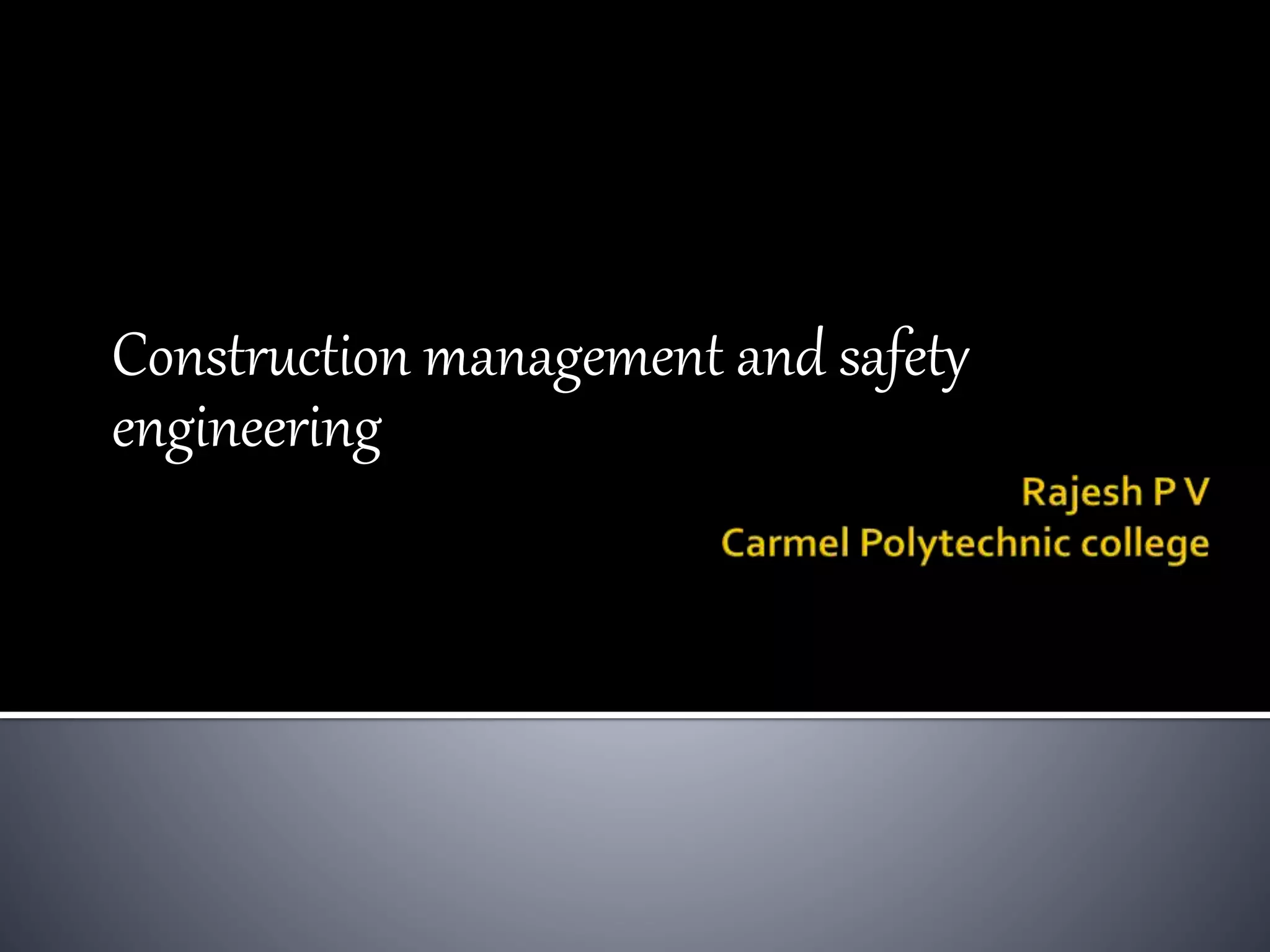 Construction Project Management ppt | PPTX