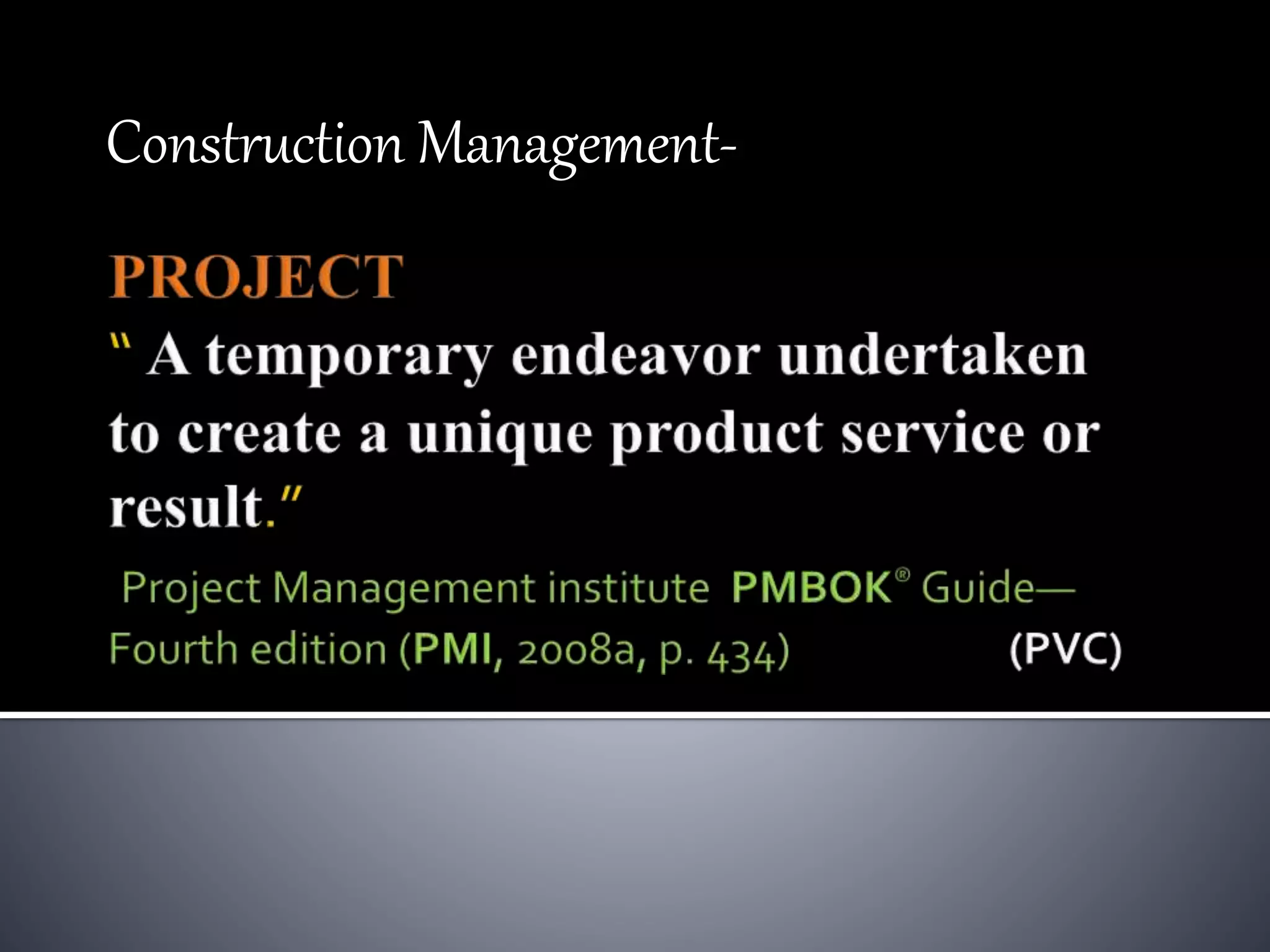 Construction Project Management ppt | PPTX