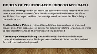 Comparative Models in Policing. Evolution of Policing | PPTX