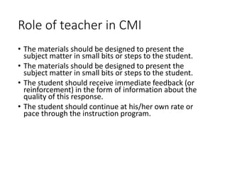 Cmi ppt | PPTX