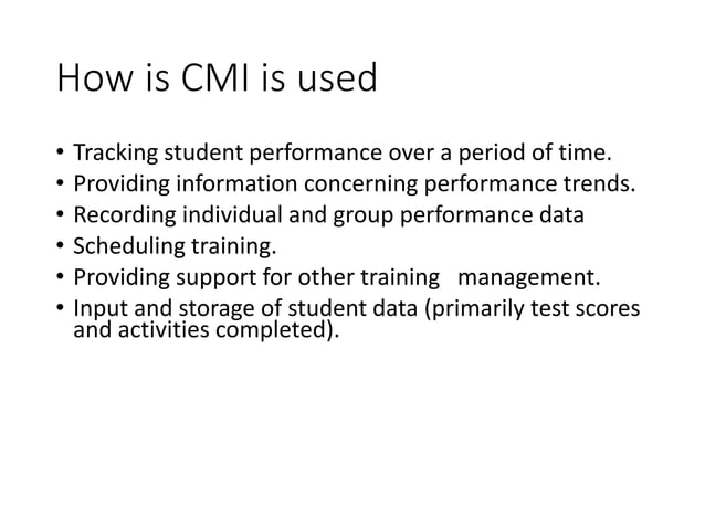 Cmi ppt | PPTX