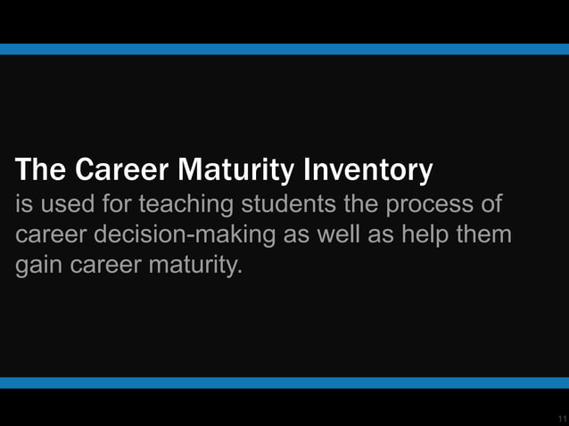 Career Maturity Inventory Presentation | PPTX | Standardized Testing ...