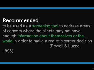 Career Maturity Inventory Presentation | PPTX