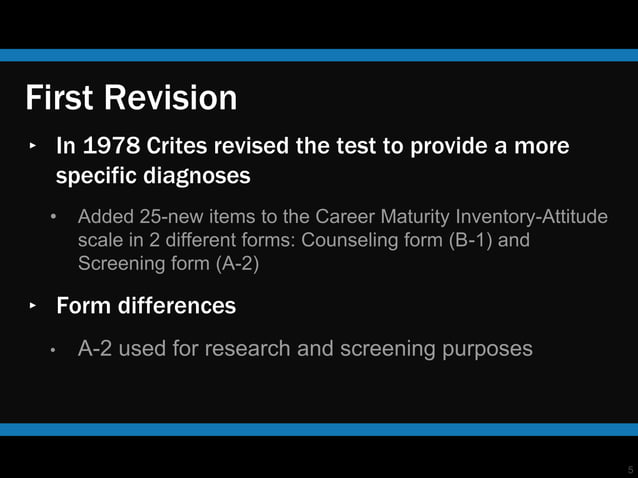 Career Maturity Inventory Presentation | PPTX | Standardized Testing ...