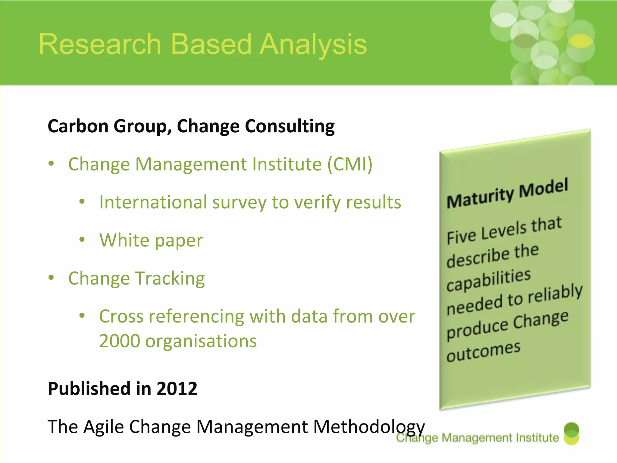 CMI Presentation on Organisational Change Maturity Model | PPTX