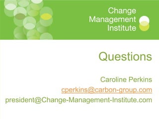 CMI Presentation on Organisational Change Maturity Model | PPTX