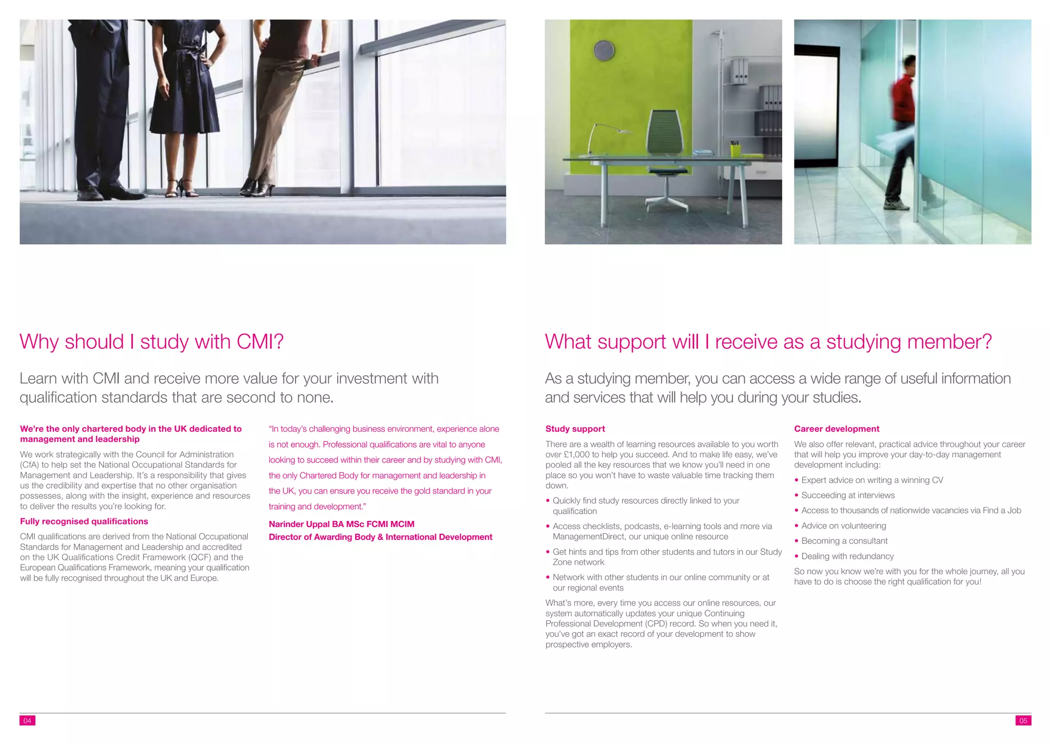 CMI Qualifications Brochure 2011 | PDF