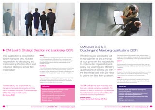 CMI Qualifications Brochure 2011 | PDF