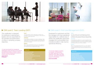 CMI Qualifications Brochure 2011 | PDF