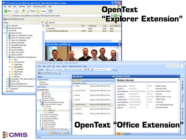 CMIS PlugFest (April 2009) Screenshots | PDF