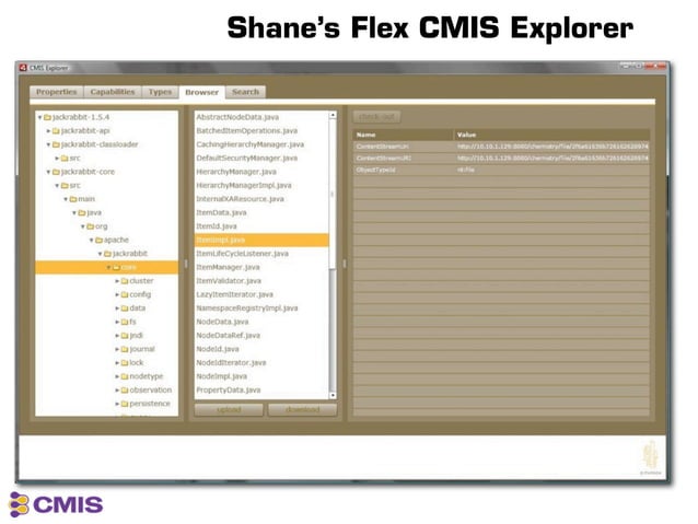 CMIS PlugFest (April 2009) Screenshots | PDF