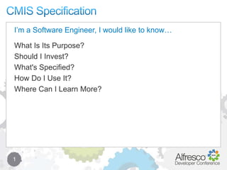 CMIS Spec Uncovered | PPTX | Databases | Computer Software and Applications