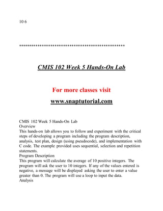 Cmis 102 Effective Communication / snaptutorial.com | Programming Languages | Computing