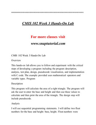 Cmis 102 Enthusiastic Study / snaptutorial.com