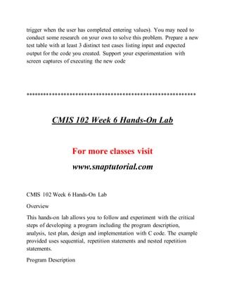 Cmis 102 Enthusiastic Study / snaptutorial.com