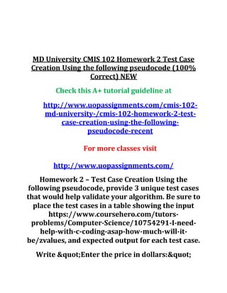CMIS 102 Entire Course NEW | DOCX