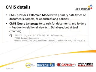 CMIS Introduction | PPTX | Web Development | Internet
