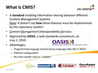 CMIS Introduction | PPTX