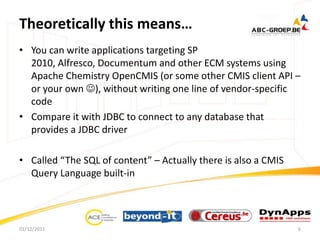 CMIS Introduction | PPTX | Web Development | Internet