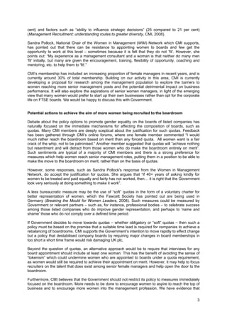 CMI Submission to Women on Boards Consultation | PDF