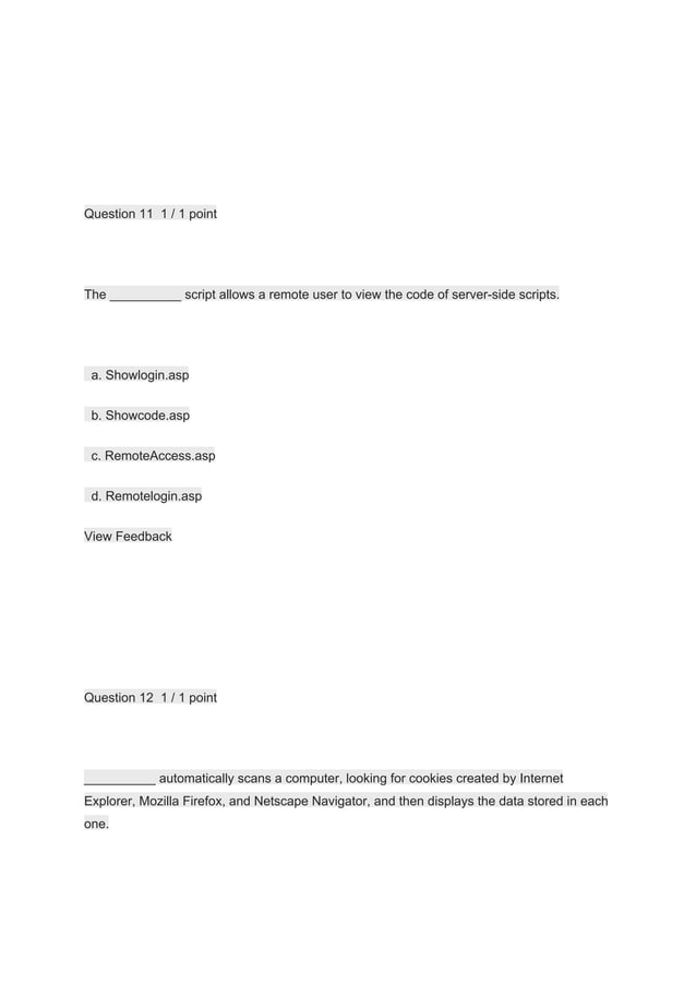 CMIT 321 FINAL EXAM | PDF