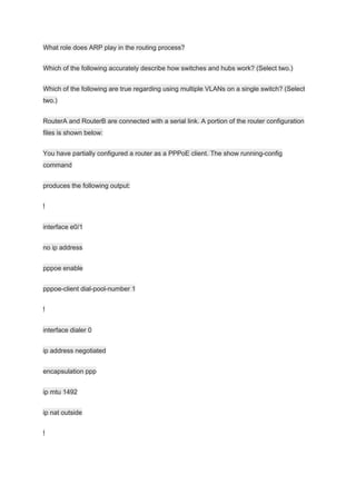 CMIT 350 FINAL EXAM CCNA CERTIFICATION PRACTICE EXAM | PDF