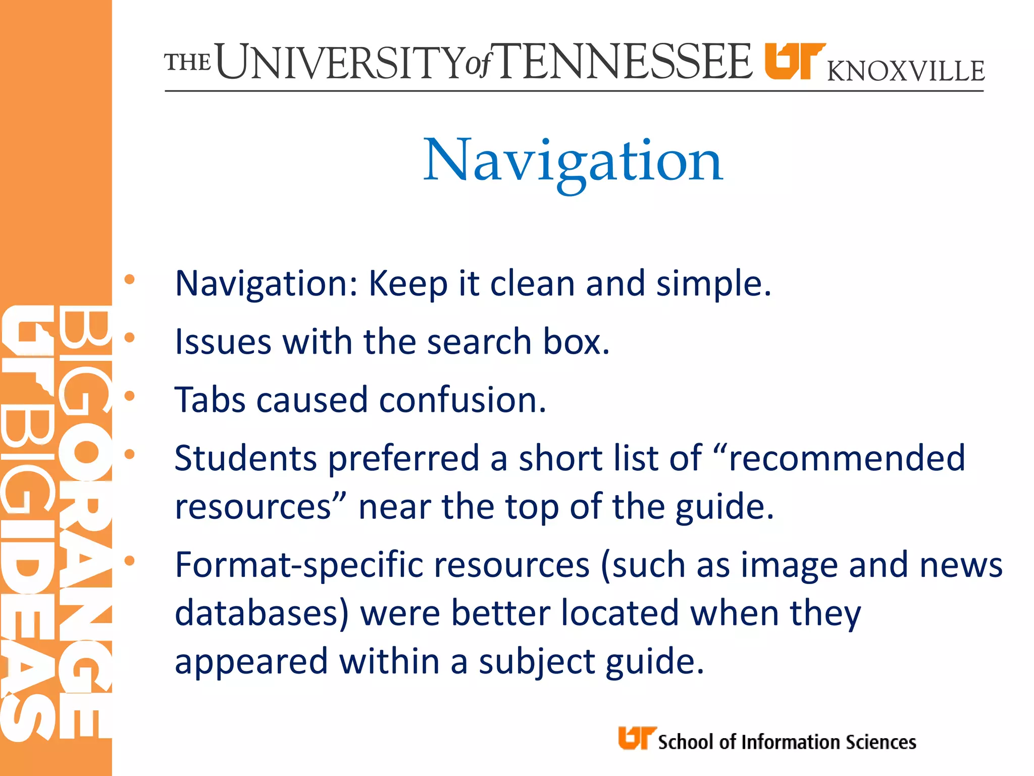 LibGuide Design: What Are the Experiences and Guidelines at Other ...