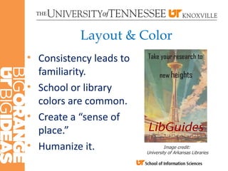 LibGuide Design: What Are the Experiences and Guidelines at Other ...