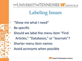 LibGuide Design: What Are the Experiences and Guidelines at Other ...