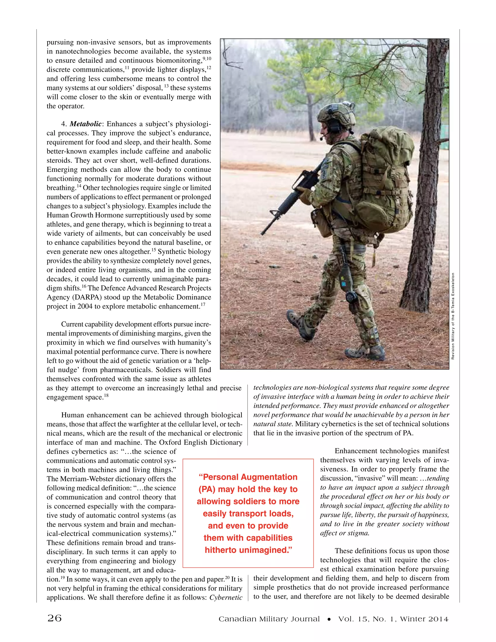 Personal Augmentation–The Ethics and Operational Considerations of ...