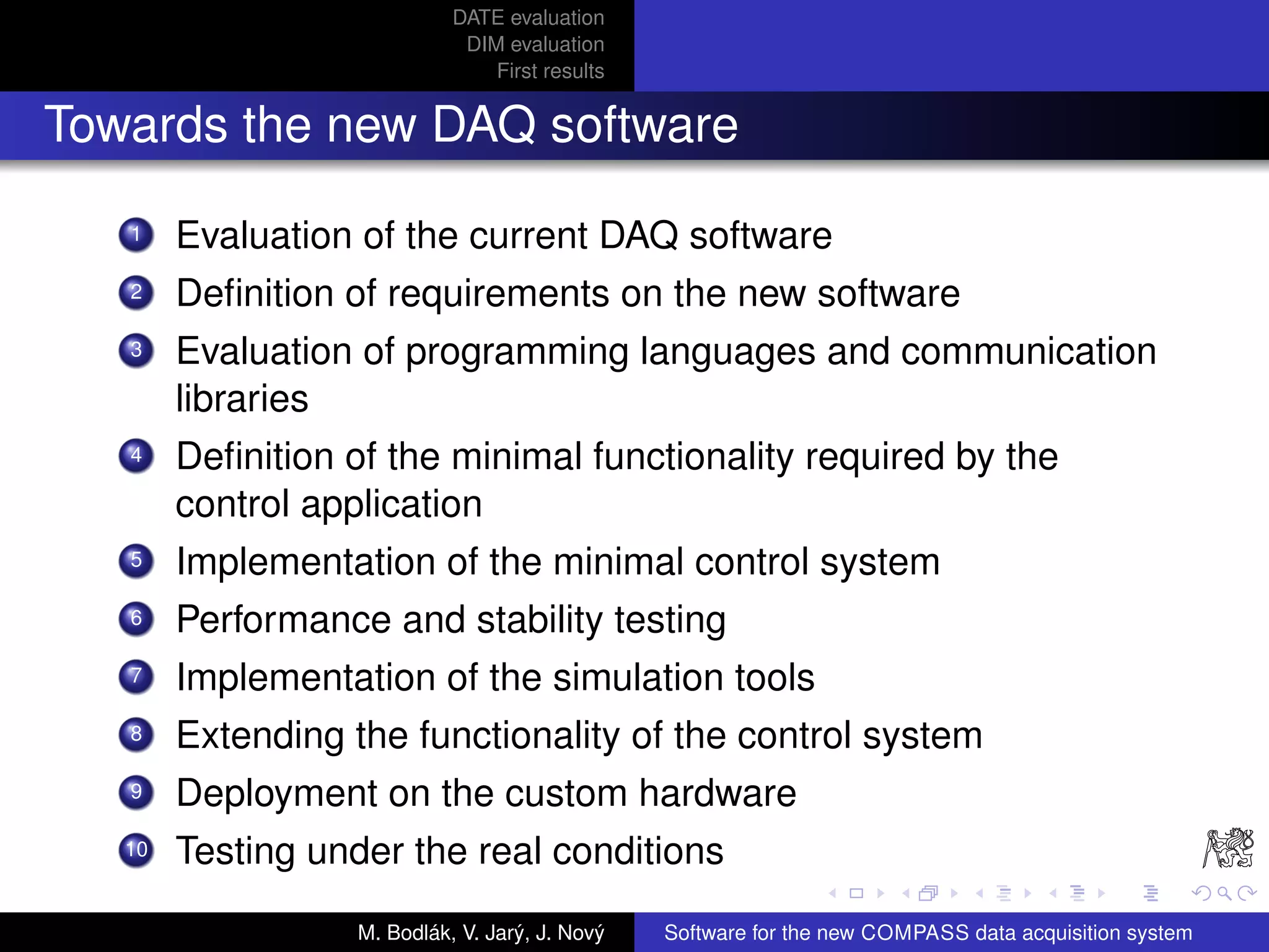 Software for the new COMPASS data acquisition system | PPT