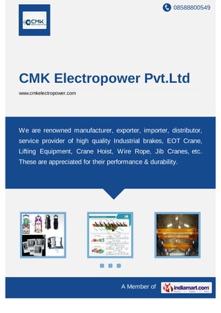CMK Electropower Pvt.Ltd, Rajkot, Anti Collision Device | PDF