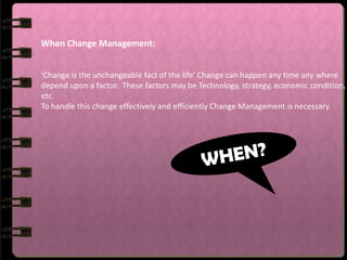 Impact of Change management on new software development research | PPTX