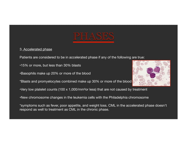 CML.PPT,CHRONIC MYELOID LEUKEMIA:HEMATOLOGY | PDF