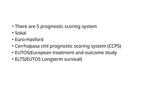 Prognostication of chronic myeloid leukaemia | PPTX