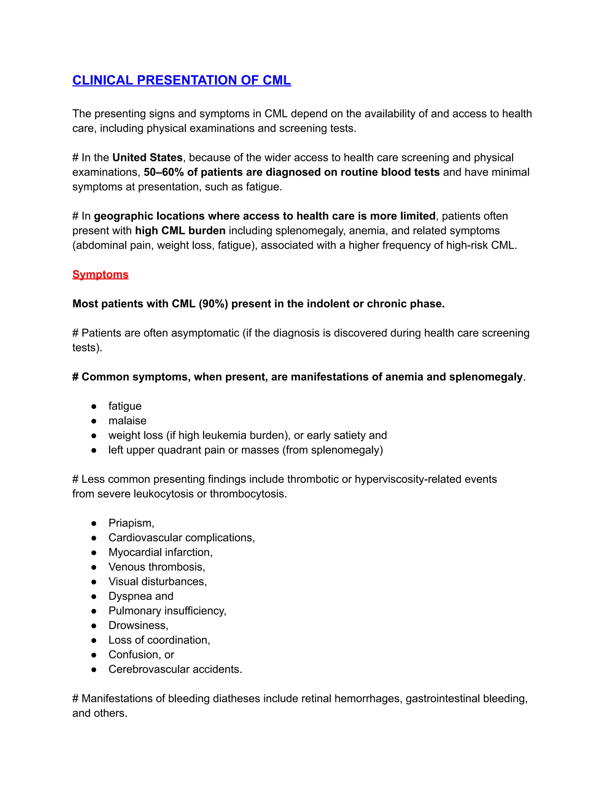 Chronic Myeloid Leukemia - Clinical presentation .pdf