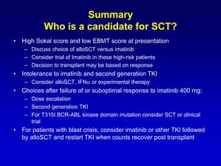 Role of Stem cell transplant in Chronic Myeloid Leukemia in present era ...
